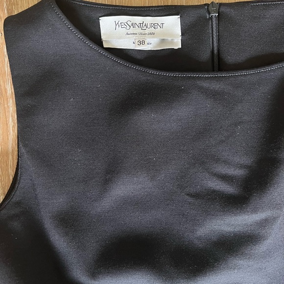 Yves Saint Laurent | Dresses | Ysl Black Balloon Skirt Midi Dress ...